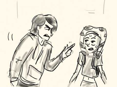 Anakin and Ahsoka go to High School // Animatic (Matt Lanter and Ashley Eckstein skit)