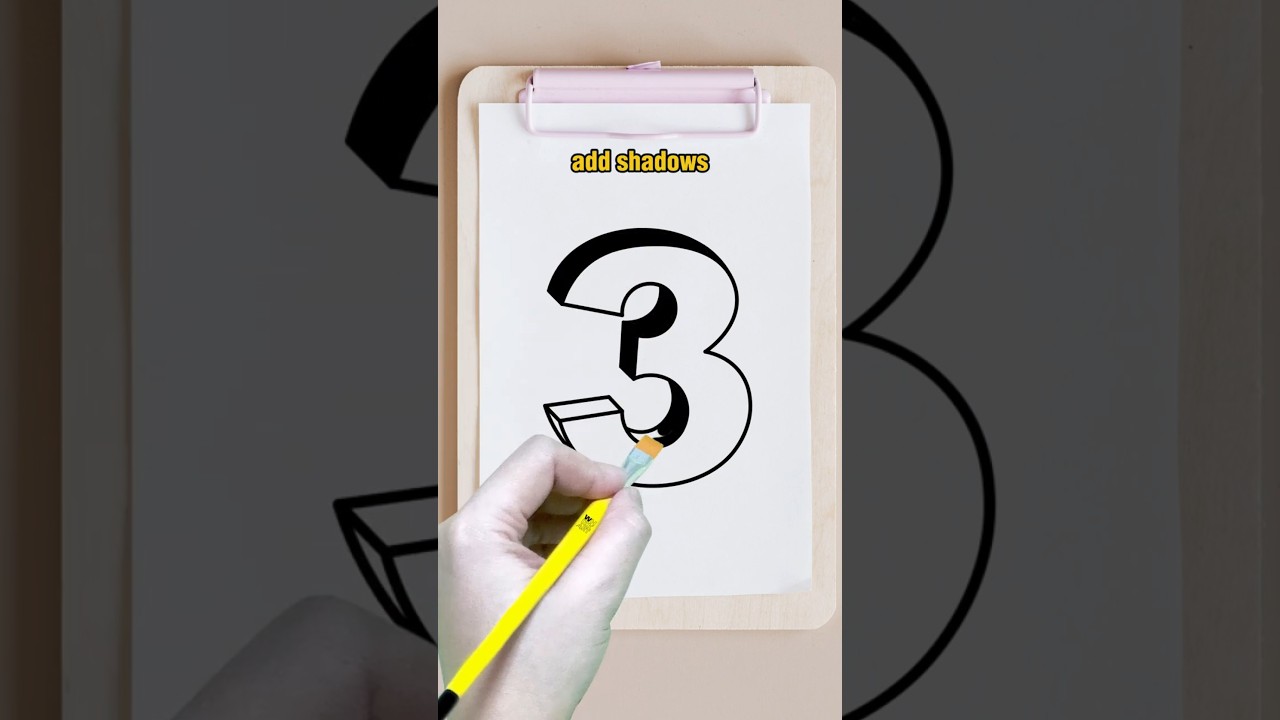 How to Draw 3D Number 3: Easy Step-by-Step Tutorial