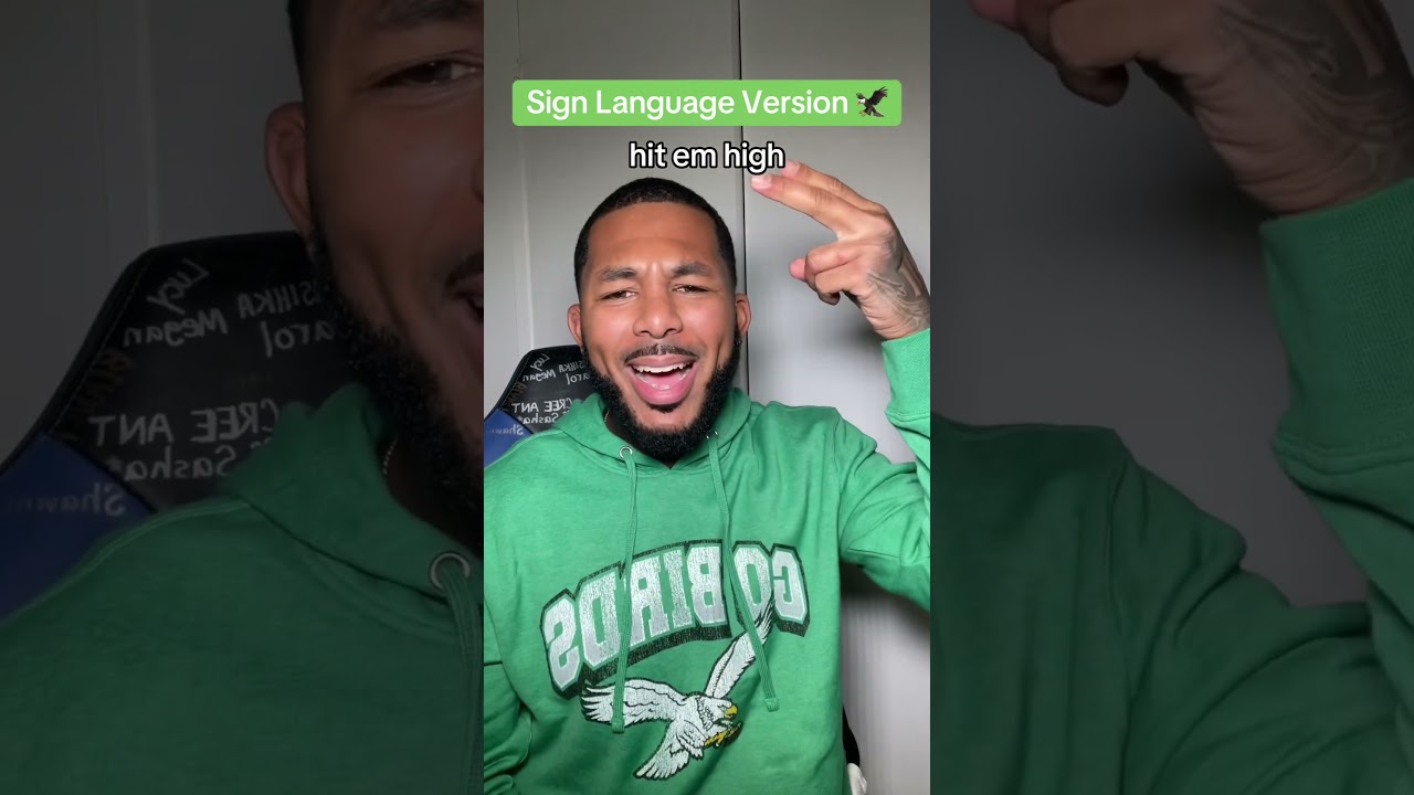 Eagles Song In Sign Language 🦅💚 #eagles #gobirds #asl #signlanguage