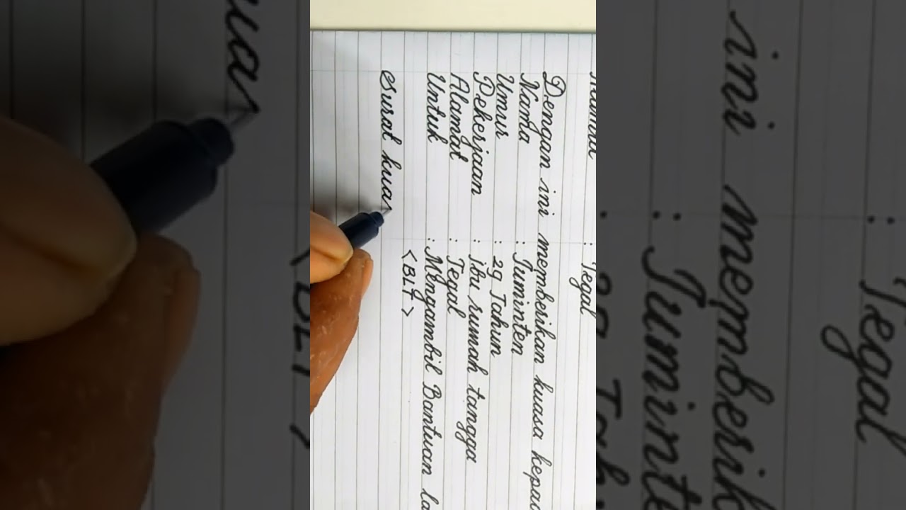 CONTOH SURAT KUASA TULISAN TANGAN