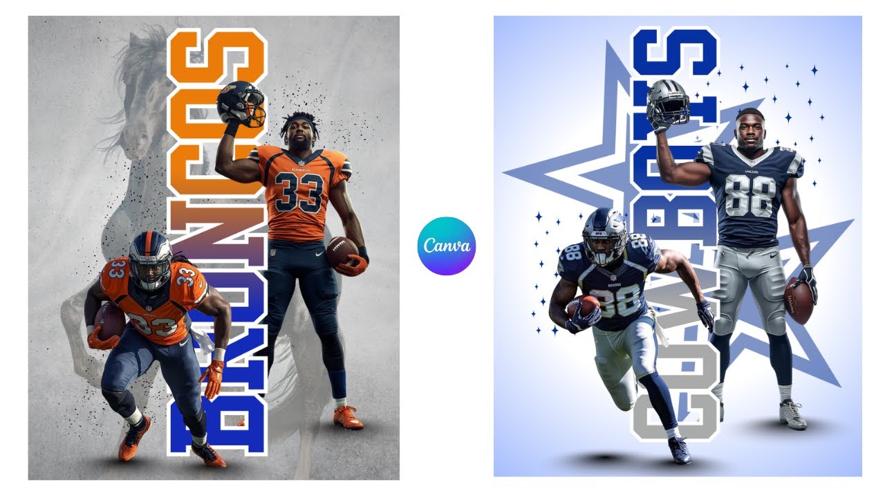 Create a Professional NFL Poster Design in Canva No Template Needed