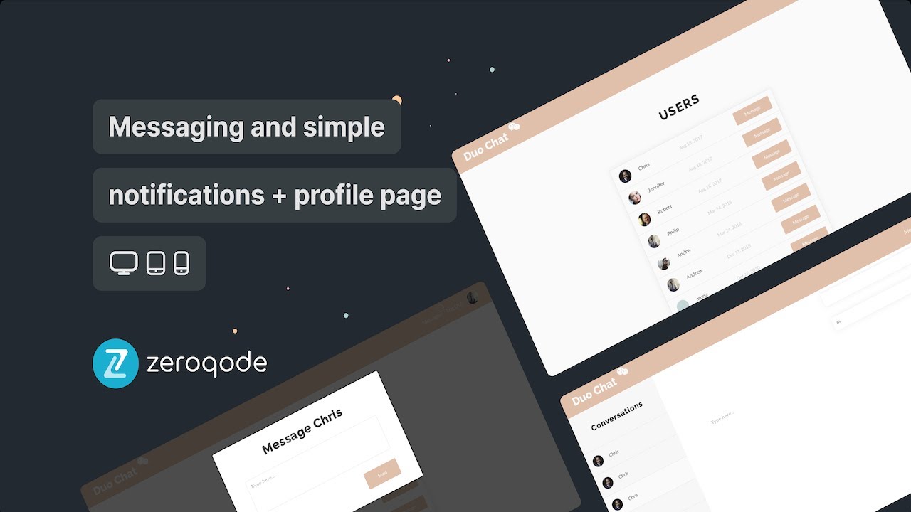 💬 Duo Chat Messaging Template - Total revamp of Bubble template from Zeroqode - Showcase ...