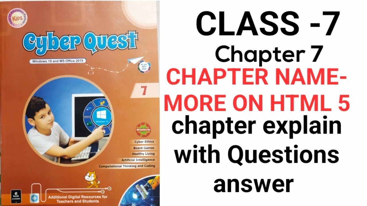class 7 chapter 7 | chapter name- more on HTML5 | QUESTIONS ANSWERS WITH explanation| 2022-23