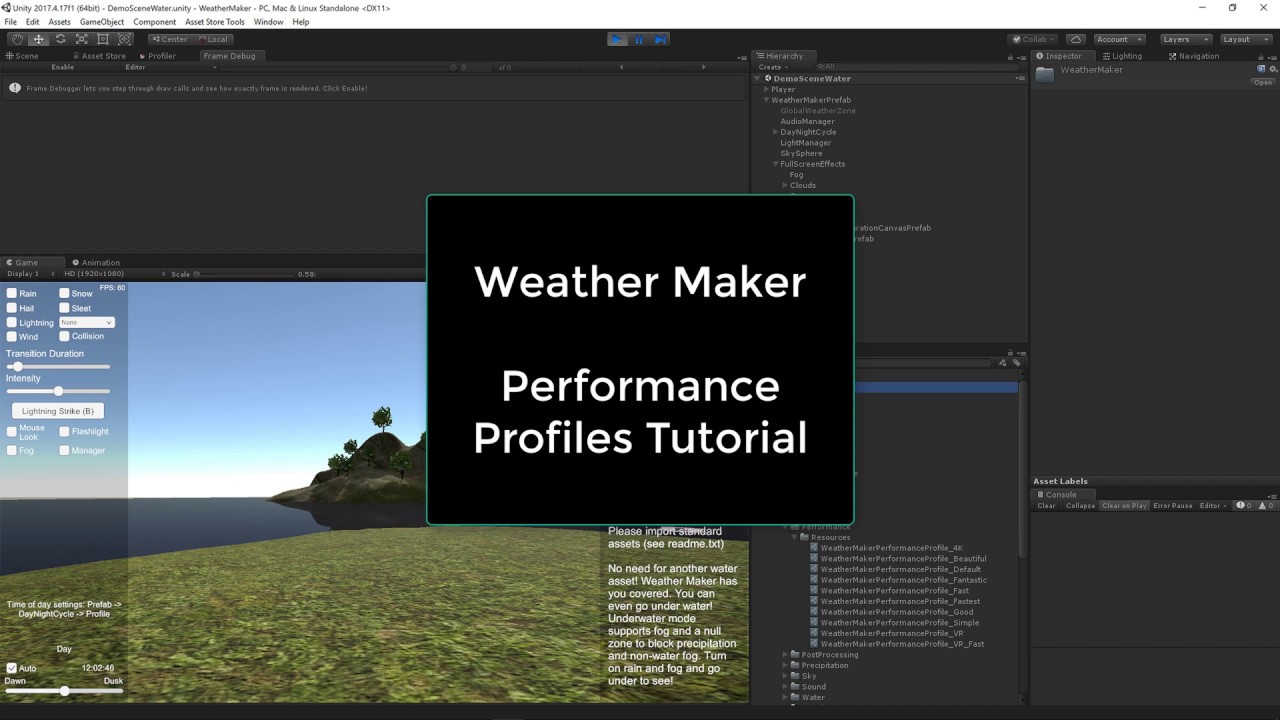 Weather Maker Performance Profiles Tutorial