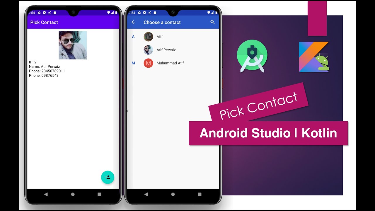Pick Contact | Android Studio | Kotlin