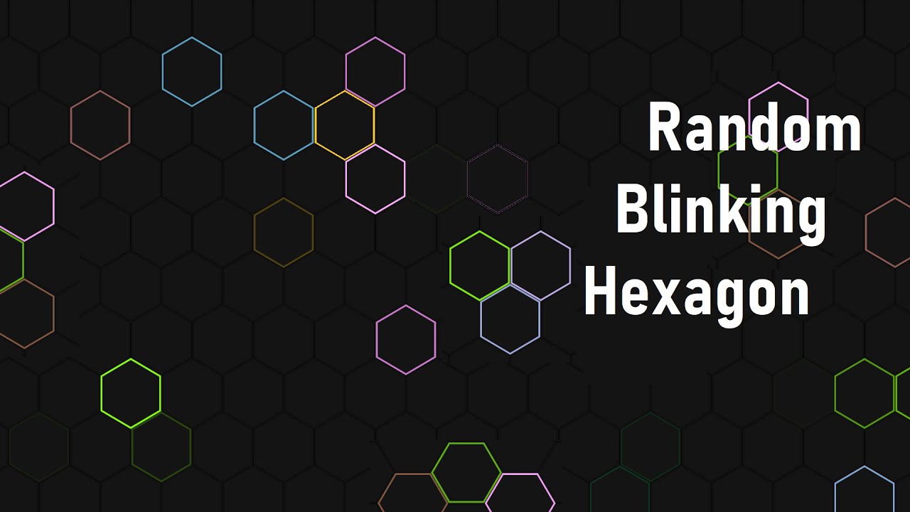 Hexagonal Css bars | Hexagonal css efffects | Random Blinking effects in css  | JavaScript Project