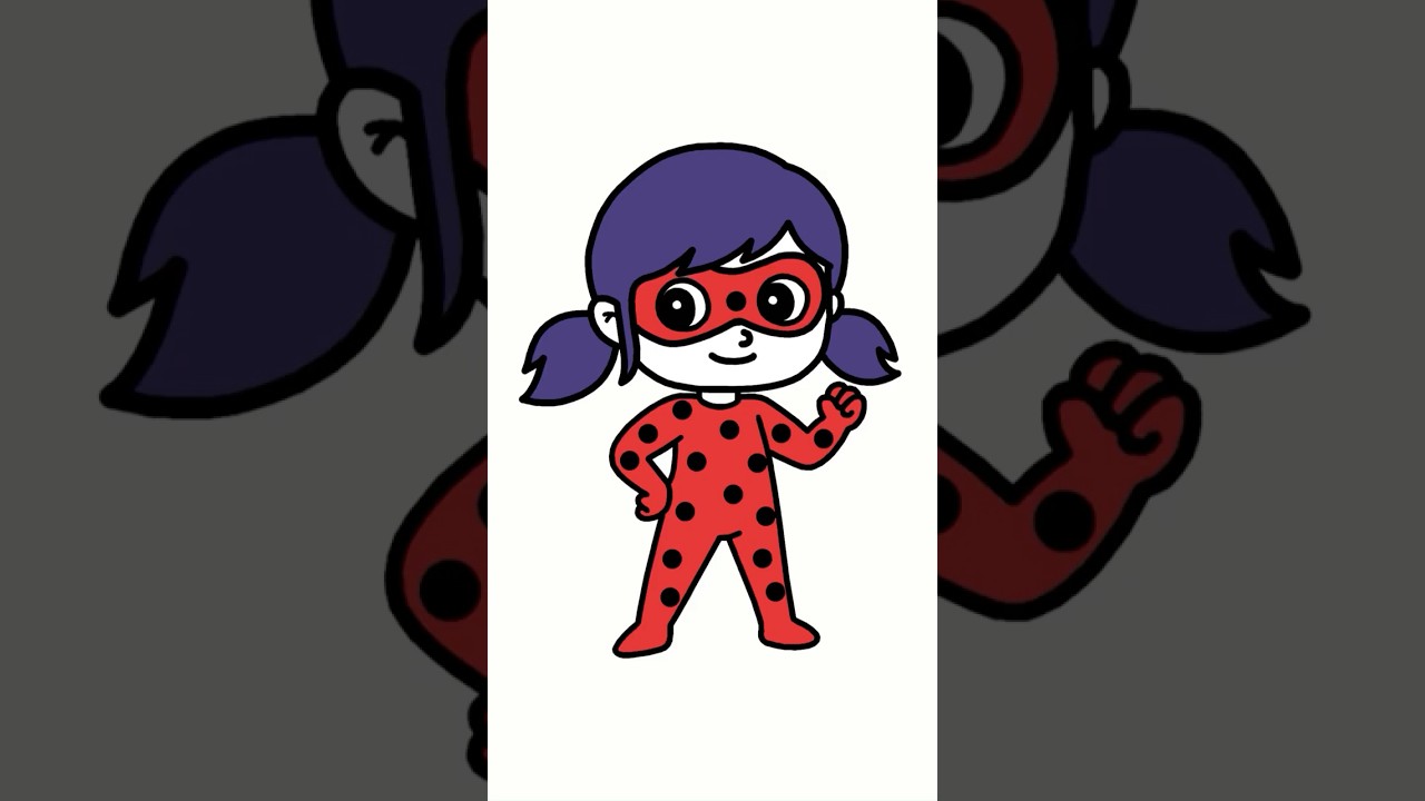 How to Draw a Cute Ladybug Superhero | Easy Drawing for Kids 🐞✏️