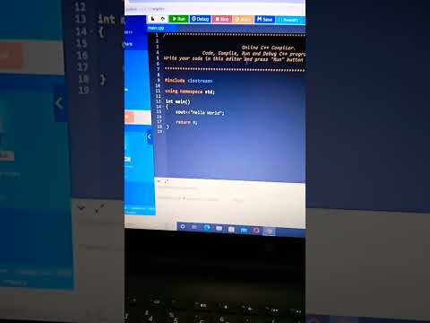 hello world c++ program in online IDE compilers