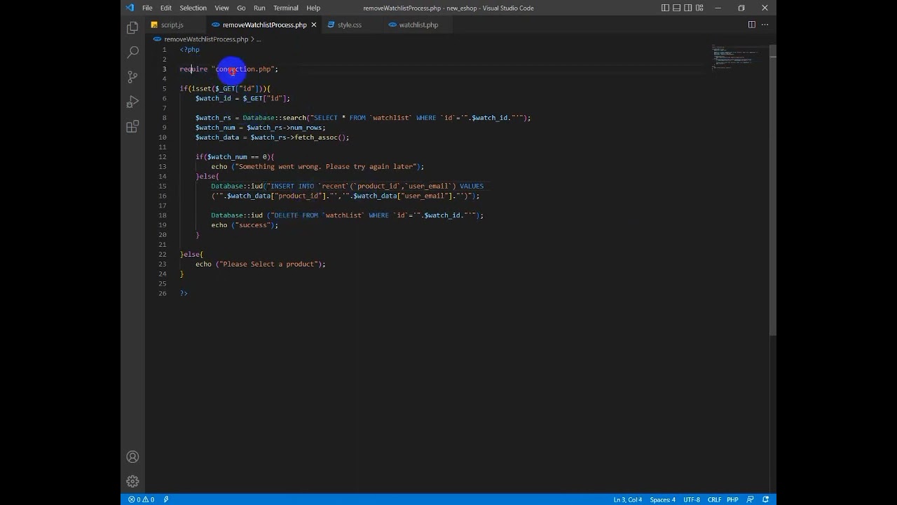 Building a ecommerce web application using HTML, CSS, JavaScript, PHP and MySQL || Part 25