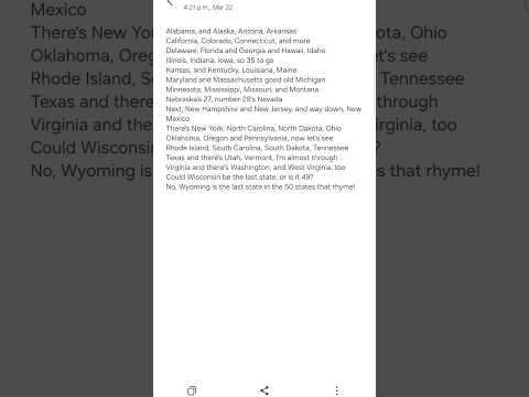 the 50 states that rhyme