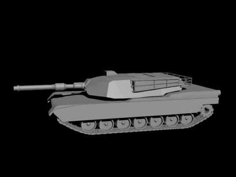 M1A1 Abrams tank 3D model