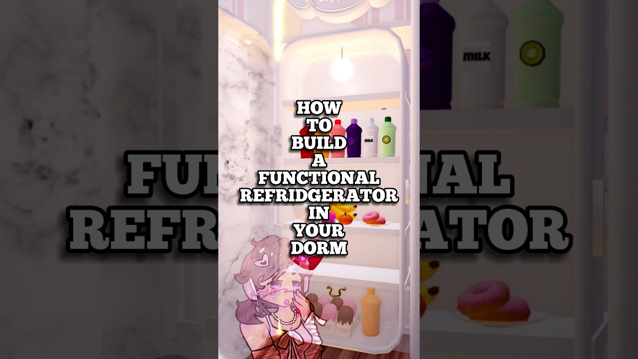 A FRIDGE IN THE DORMS! #roblox #royalehigh #royalehighroblox #viral #recommended #dormhacks #rhdorms