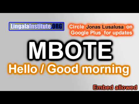 How to say “Good morning” in Lingala | Language Learner & Lover