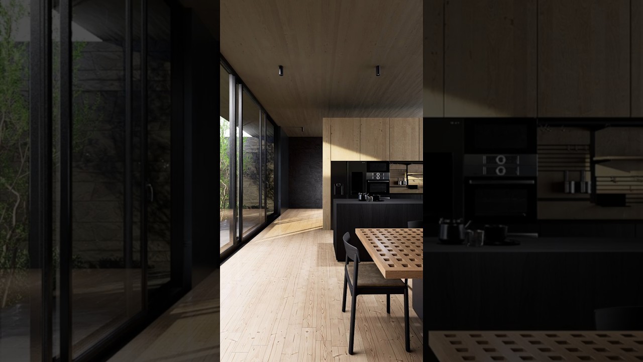 Modern Interior Kitchen Design Visualization of a Modern Home Made with #Blender and #D5Render