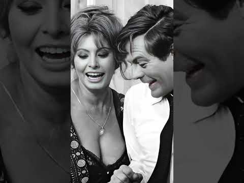 Sophia Loren and Marcello Mastroianni on the set of "Ieri, oggi, domani" (1963)#sophia
