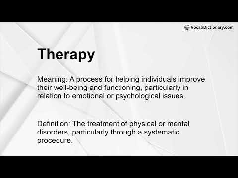 Therapy Meaning