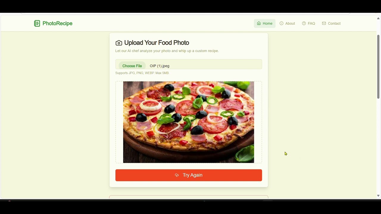 Recipe Generator from Food Photos