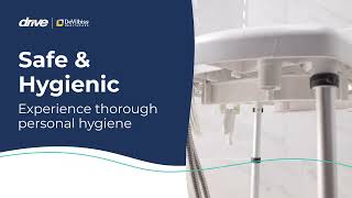 Drive Medical PreserveTech Aquachair Bathing System with Bidet RTL12A004-WH