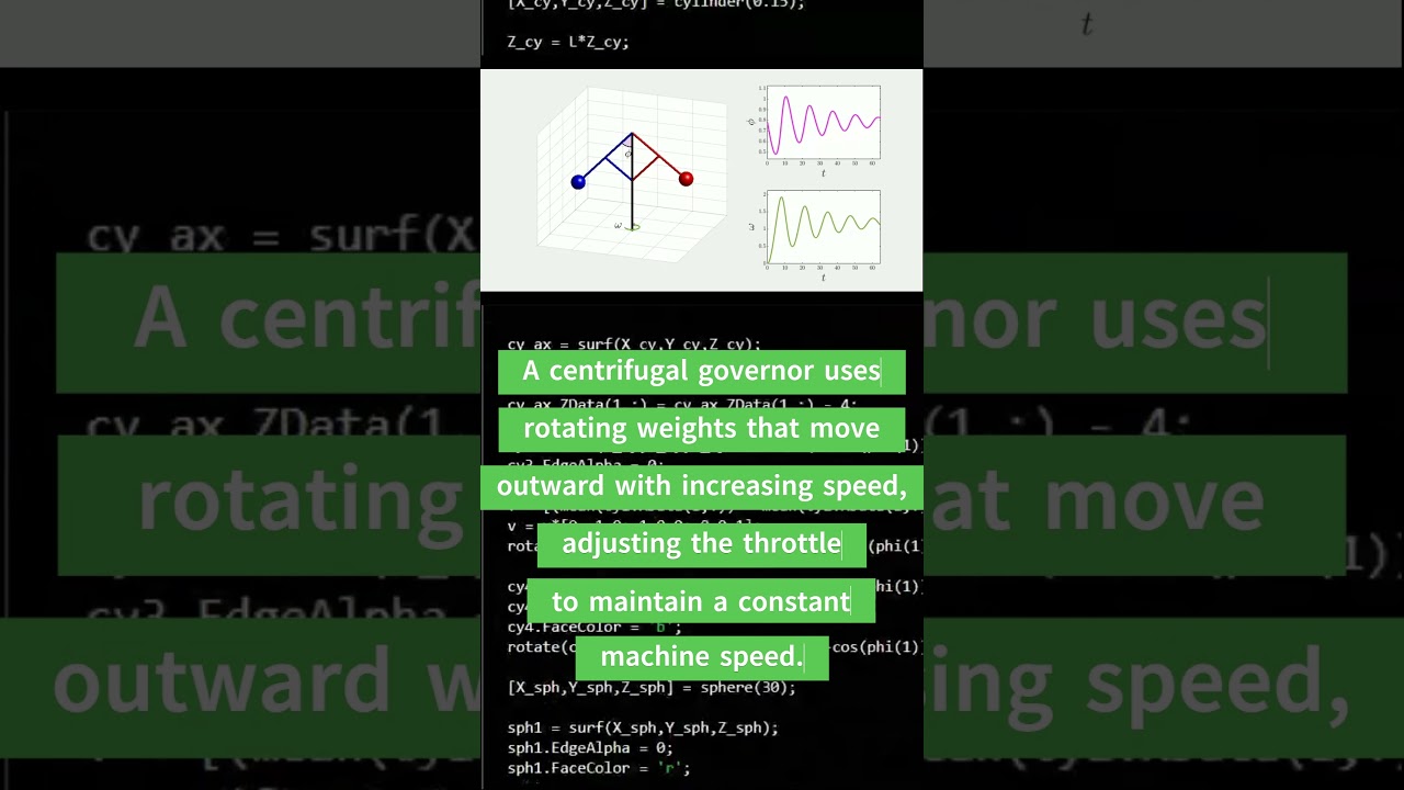 Governor Simulation #shorts #simulation #github #physics #coding #engineering #mechanic