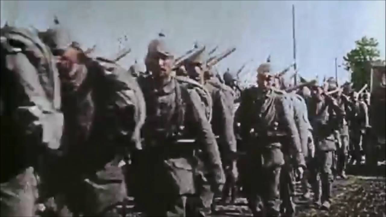 Drei Lilien | German army WW1 footage in Color