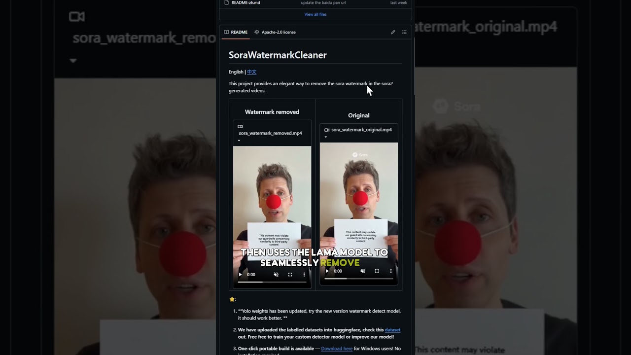 Sora Watermark Cleaner  #github #sora
