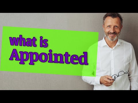 Appointed | Meaning of appointed 📖