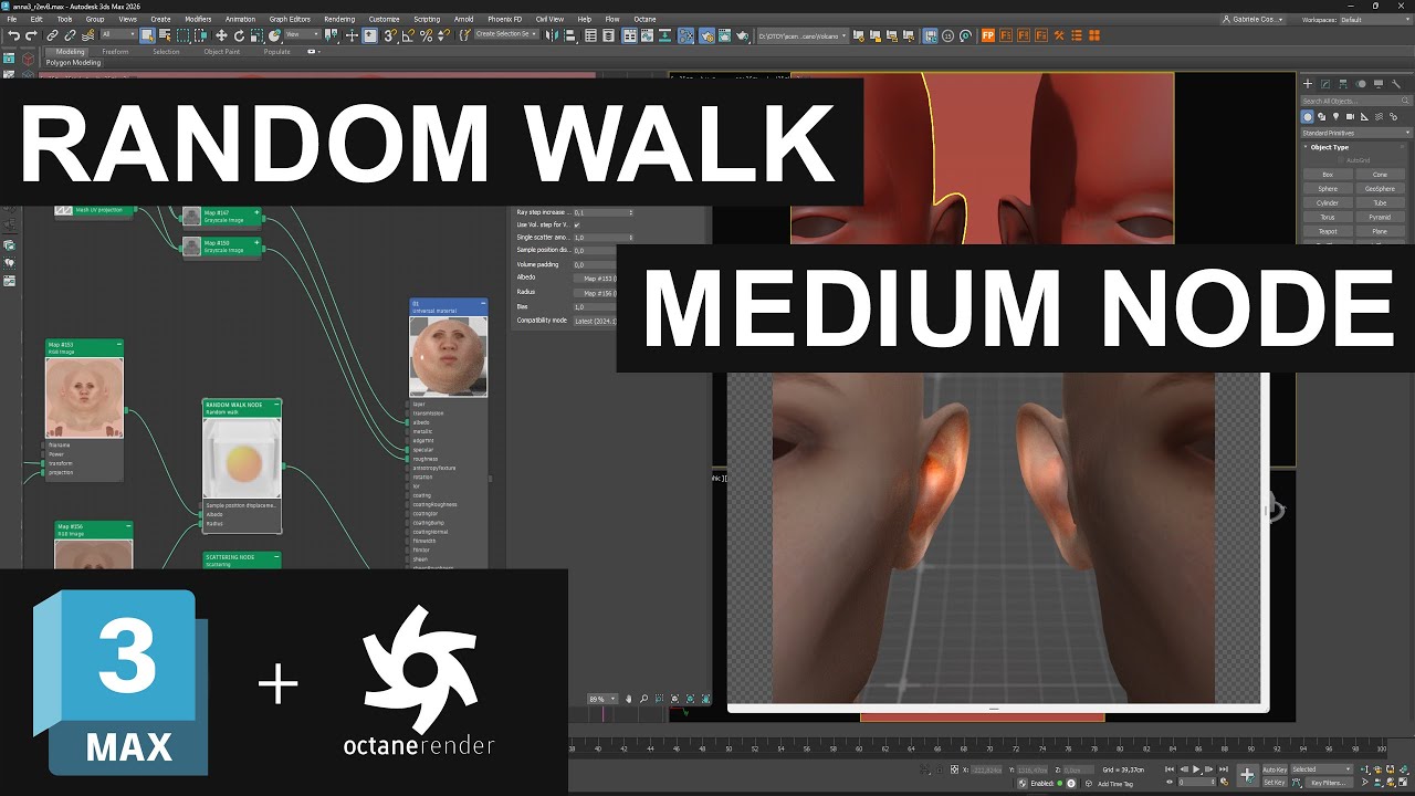 Octane for 3ds Max - Random Walk Medium Node