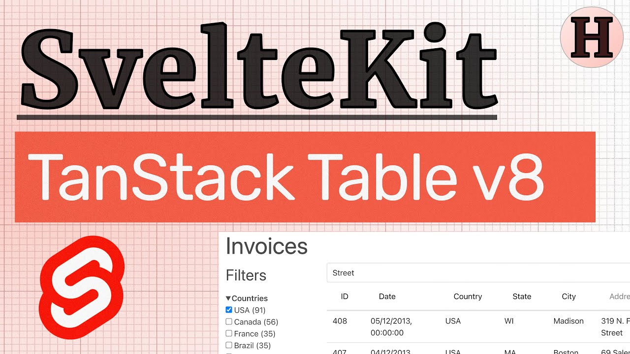 Interactive Tables in SvelteKit with TanStack Table