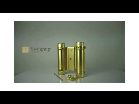 3 in Double Action Spring Hinge Saloon Door Hinge | Hardware- Satin Brass Finish