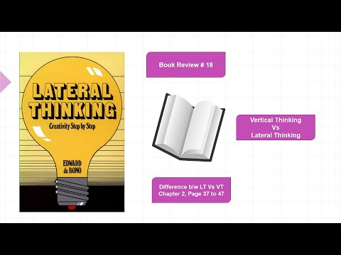 Is Lateral Thinking better than Vertical Thinking | Find out more |HD |Book Review#18|With Chapters
