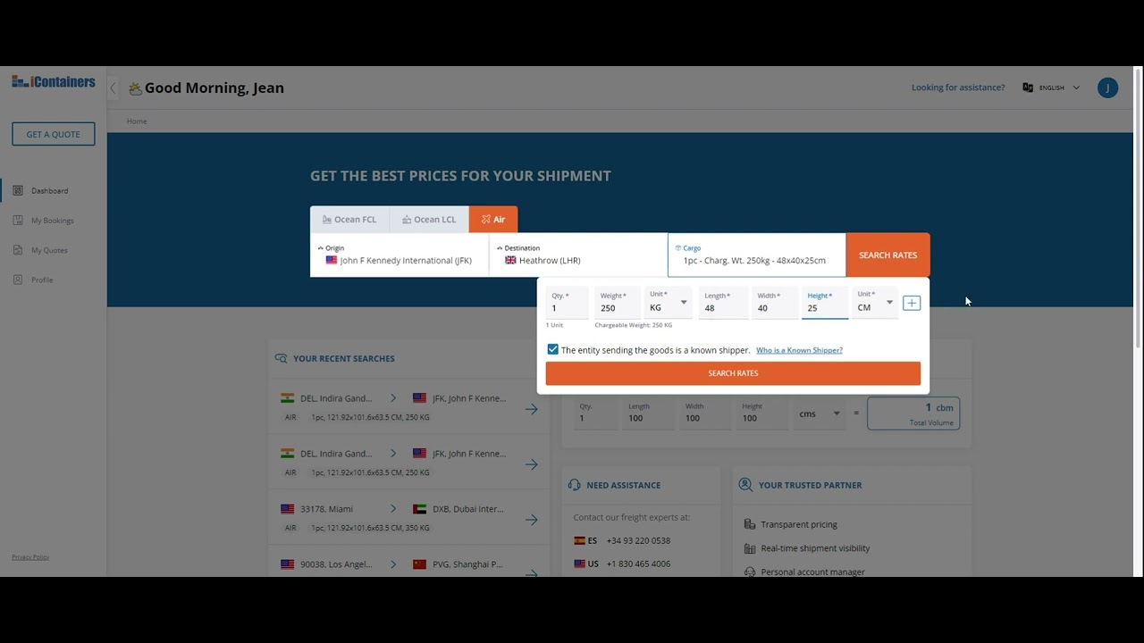 AF booking tutorial