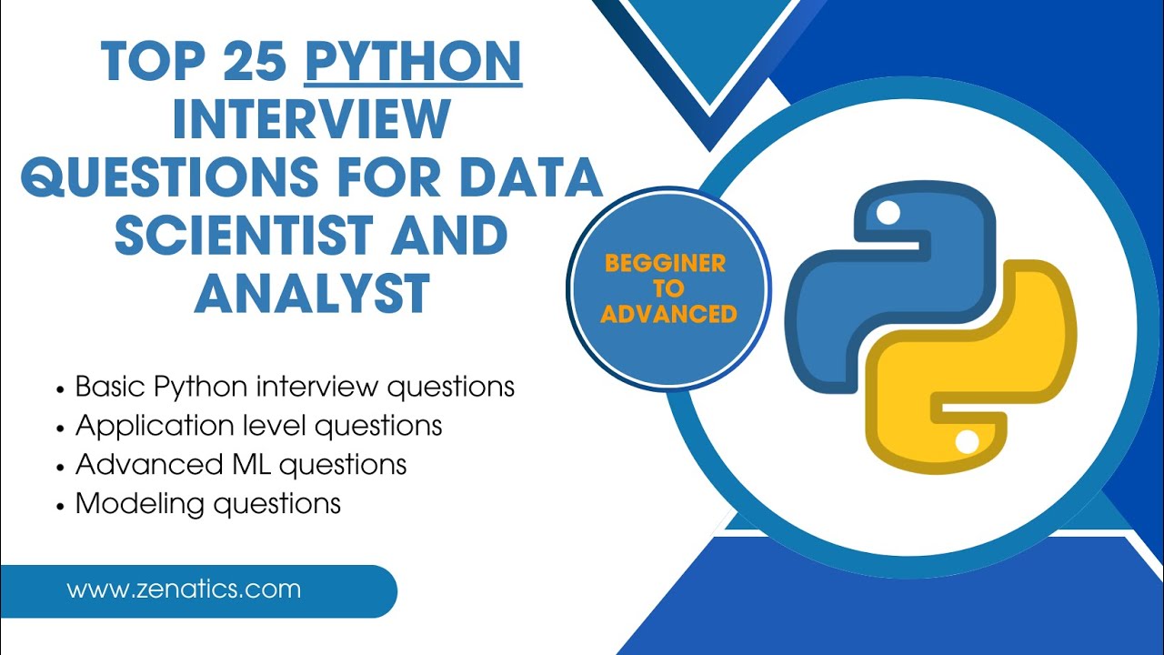 Top 25 Python Interview Questions for Data Scientist and Analyst (English)