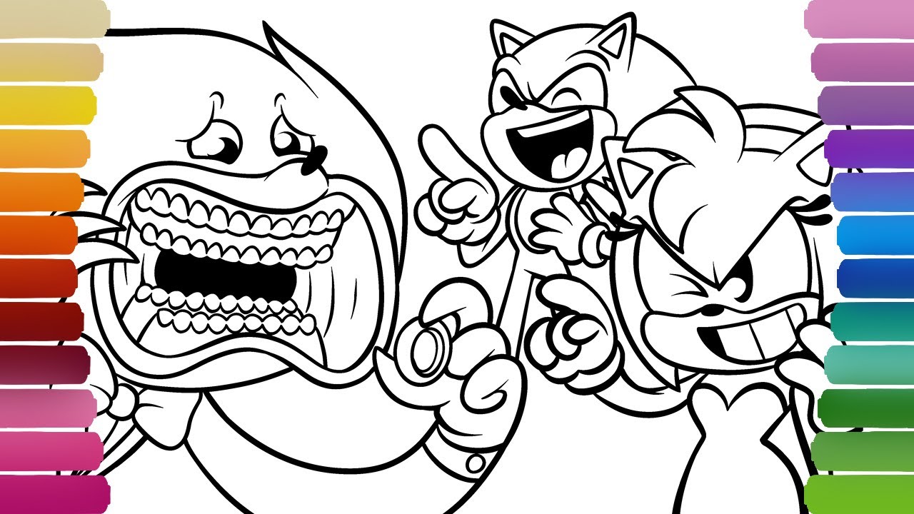 SHIN SONIC TAPES GETS MARRIED Coloring Pages / How to Color SHIN SONIC