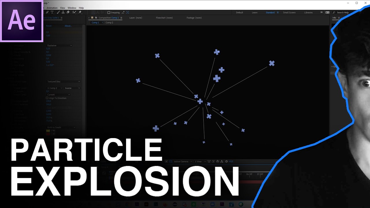 Create a simple PARTICLE EXPLOSION effect in AFTER EFFECTS | Tutorial