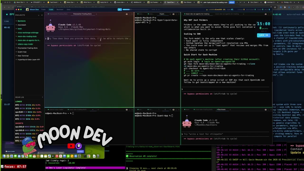 Gets a detailed explanation on setting up 5 AI agents with separate GitHub accou