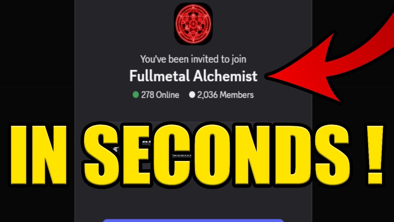 HOW to JOIN FULLMETAL ALCHEMIST DISCORD SERVER