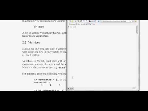 Matlab Basics Tutorial: Part 1