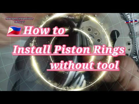 🇵🇠How to Install Piston Ring without tool. 1st piston ring, 2nd piston ring, and oil ring. Part 1