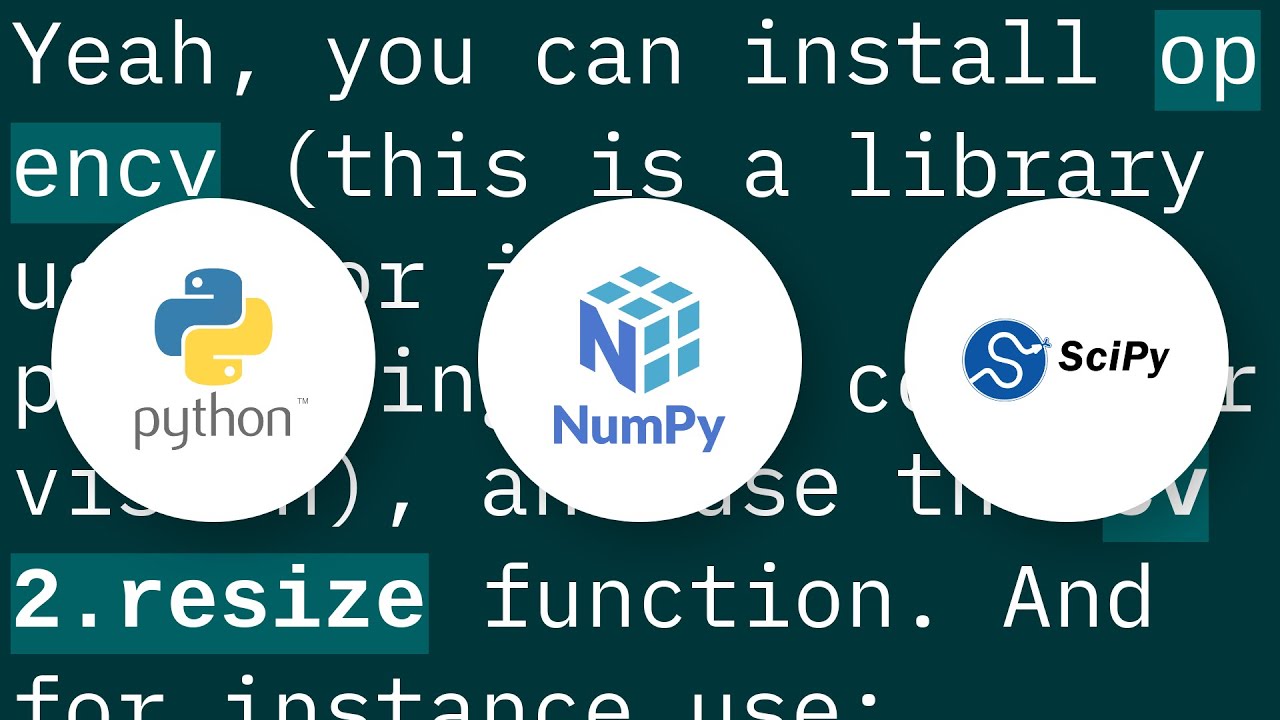 Numpy Resize/Rescale Image