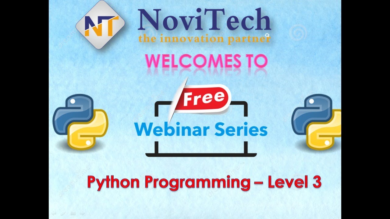 Webinar on Python programming Level 3 - NoviTech