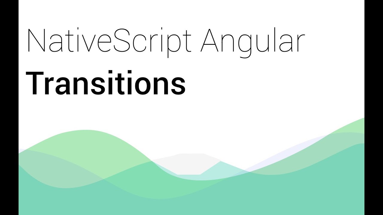 NativeScript Angular Transitions