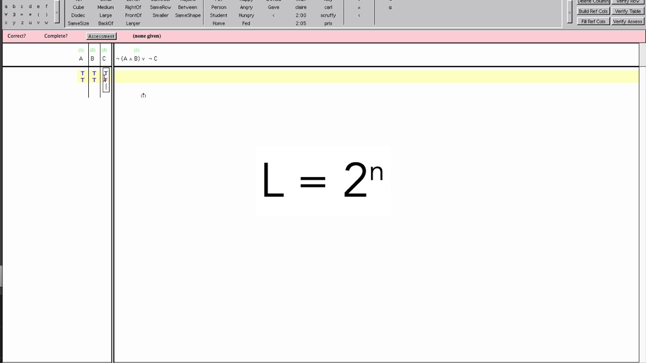 Constructing Truth Tables: Setting Up a Truth Table