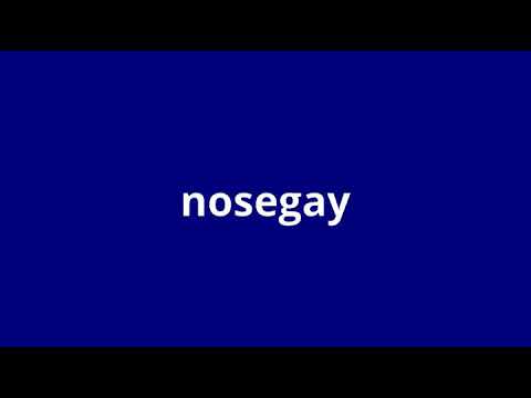 what is the meaning of nosegay