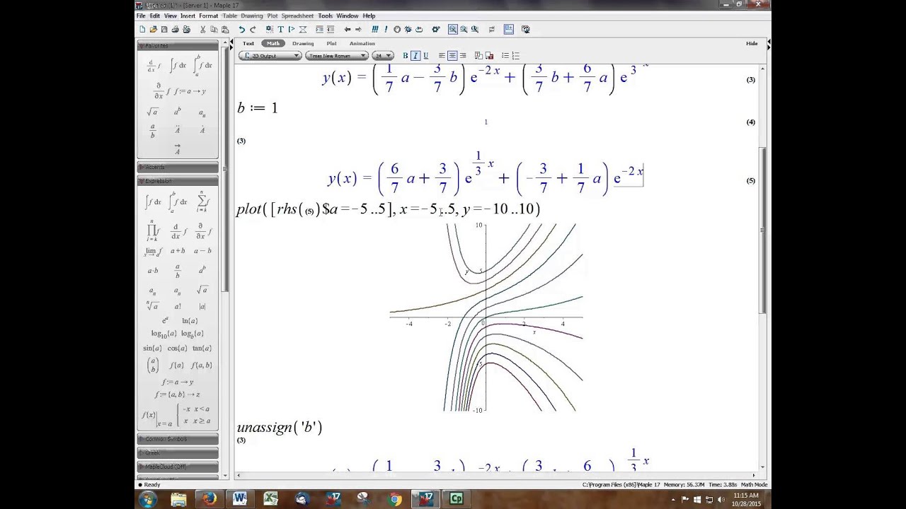 Making plots with Maple