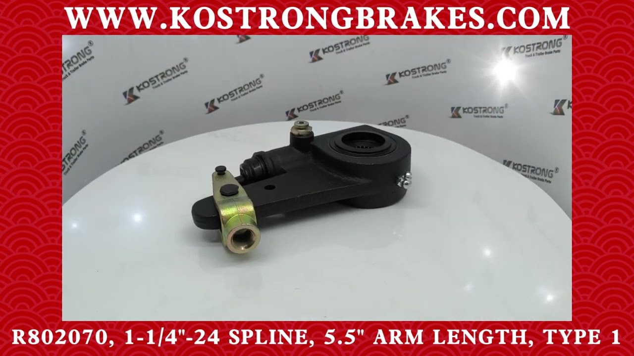 KOSTRONG AUTOPARTS AUTOMATIC SLACK ADJUSTER​ R802070 TYPE 1 SPLINE 1-1/4''-24 ARM LENGTH 5-1/2''​