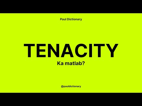 tenacity Meaning in Hindi/Urdu | Meaning of tenacity | tenacity ka matlab? | tenacity क्या है?