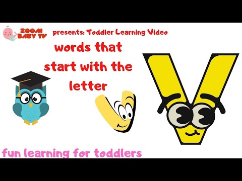 Zoom Learning Video for Toddlers 🔠 Learn new words starting with the letter V 🔡 Fun Learning