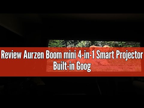 Review Aurzen Boom mini 4-in-1 Smart Projector Built-in Google TV, 10,000+ Apps, Real-Time Focus & K