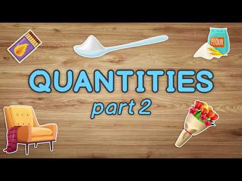 16 Quantities English ESL video lessons