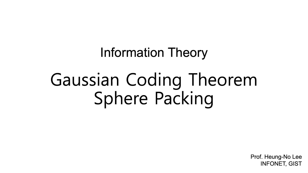 Gaussian Coding Theorem Sphere Packing